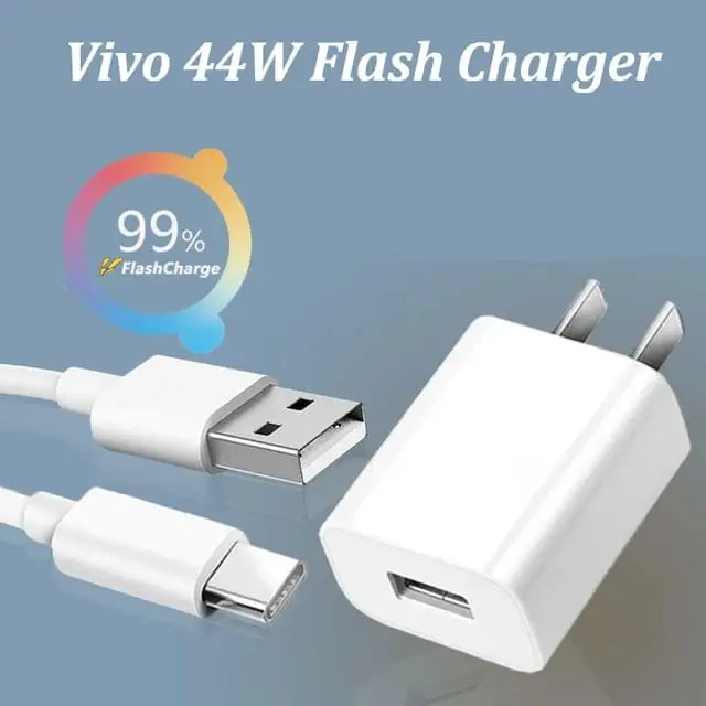 Vivo IQOO 44W FlashCharge Supported Charger With Type C Cable: Order Now at Best Price from swap ...